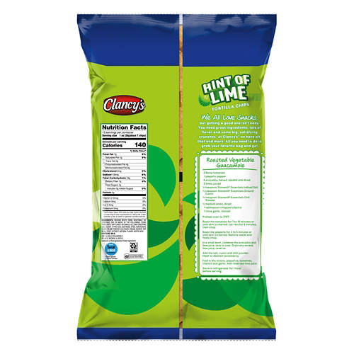 Clancy's Hint of Lime Tortilla Chips, 13 oz
